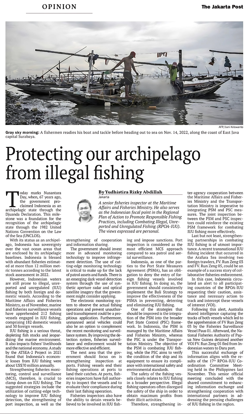 The Indonesian Focal Point Disseminated the Role of RPOA-IUU in Combating IUU Fishing in the ...